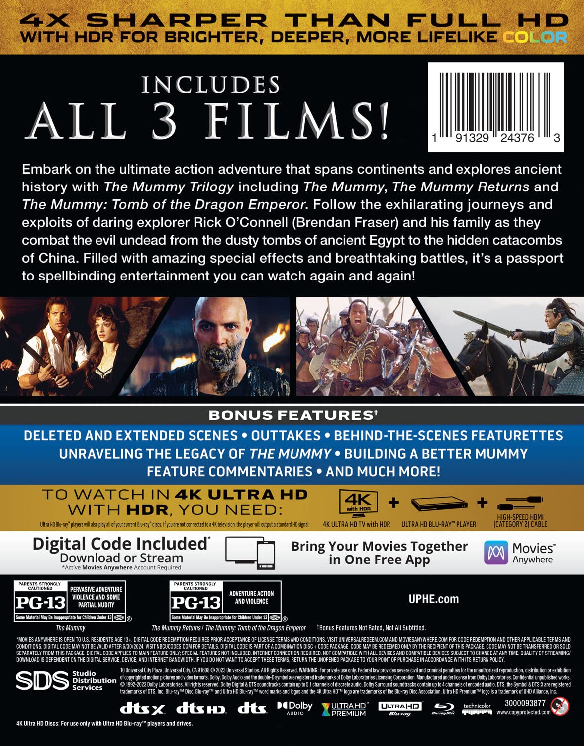 The Mummy Trilogy [4K Ultra HD + Blu-ray + Digital] – Physical Media Vault