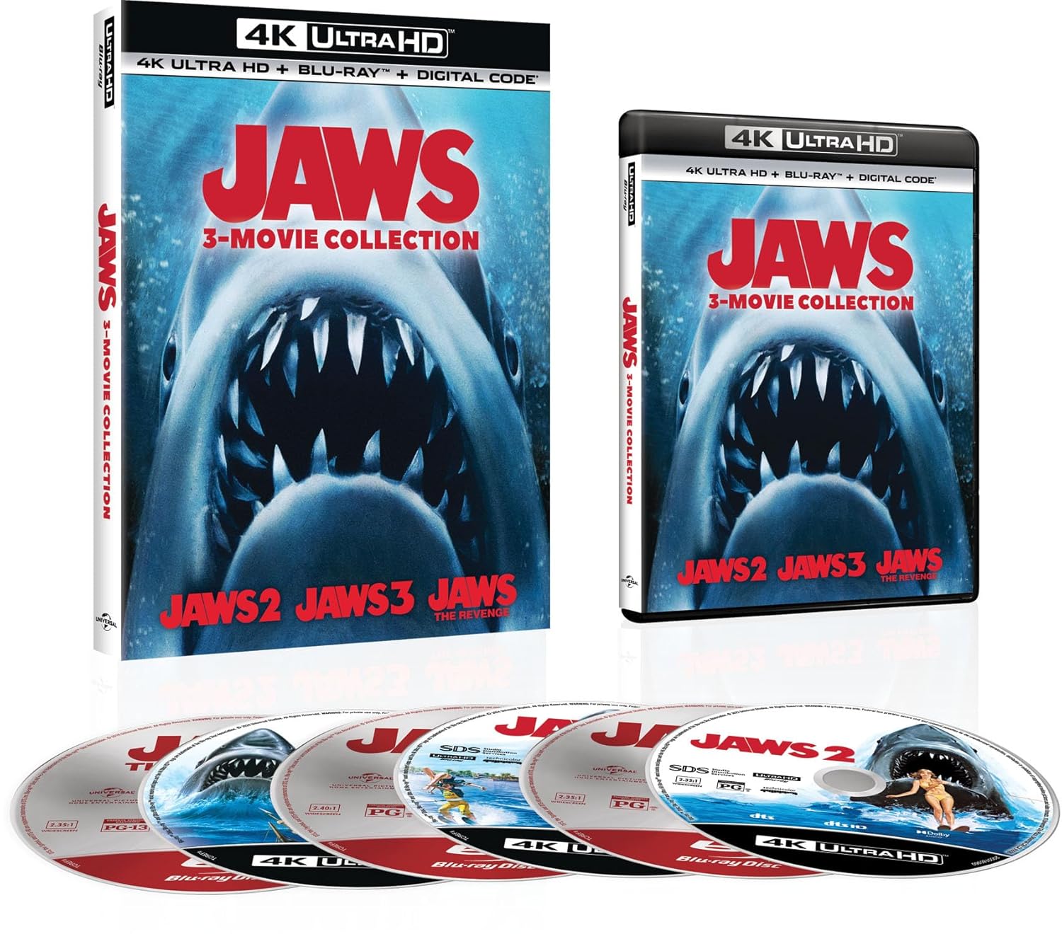 Jaws - 3-Movie Collection [4K Ultra HD + Blu-ray + Digital] – Physical ...